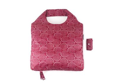 China Heavy Duty Reusable Grocery Folding Tote Bag Red Full Printing Flowers Custom Print for sale