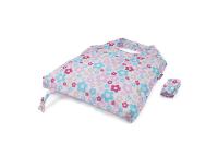 China Reusable Button Hanger Design Folding Tote Bag Giveaway Foldable Polyester Bag for sale