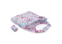 China Reusable Button Hanger Design Folding Tote Bag Giveaway Foldable Polyester Bag for sale