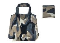 China Eco Friendly Foldable Shopping Bag In Pouch Heat Transfer Printing And Logo Tag for sale