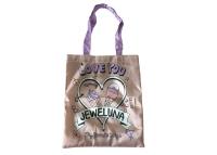 China Satin Fabric Small Eco Tote Bag Flat LightWeight Eco Friendly Grocery Tote for sale
