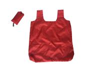 China Teal Portable Folding Tote Bag 190T Polyester Fold Up Reusable Shopping Bags for sale