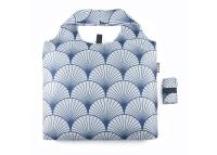 China 210D Polyester Foldable Tote Bag White Wonderful Lotus Sublimation Printing for sale