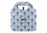 China 210D Polyester Foldable Tote Bag White Wonderful Lotus Sublimation Printing for sale
