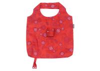 China Red Portable Lightweight Folding Tote Bag Multipurpose 190 T Polyester for sale