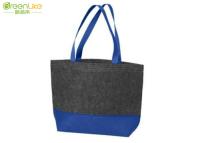 China Blue Grey Felt Polyester Tote Personalised Felt Tote Bag SEDEX for sale
