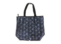 China 600D Foldable Reusable Tote Bag PVC Backing Polyester Tote Waterproof for sale