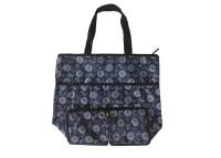 China 600D Foldable Reusable Tote Bag PVC Backing Polyester Tote Waterproof for sale