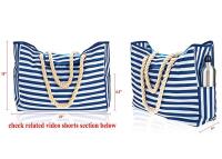 China Blue Sky Oxford Waterproof Beach Bags 12A Polyester Canvas Tote Bags for sale