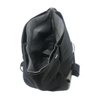 China Black And Grey Polyester Tote Bags With Thread Gluing for Shopping for sale