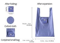 China Oxford 210D Folding Tote Bag Reusable Bag That Folds Into Itself for sale