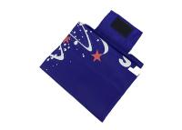 China RPET 190T Foldable Shopper Bag Blue Reusable Foldable Tote Bags for sale