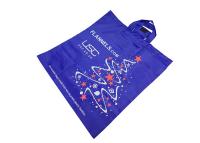 China RPET 190T Foldable Shopper Bag Blue Reusable Foldable Tote Bags for sale