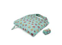 China Big Capacity Fold Up Tote Bag Cupcake Printed Collapsible Grocery Tote for sale