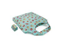 China Big Capacity Fold Up Tote Bag Cupcake Printed Collapsible Grocery Tote for sale