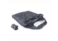 China Black 190T Foldaway Tote Bag Washable Foldable Beach Bag for sale