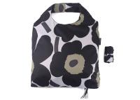 China 210D Polyester Folding Tote Bag Big Flowers Collapsible Beach Bag for sale