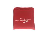 China Red 210T RPET Folding Tote Bag Custom Foldable Reusable Bags for sale
