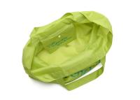 China Green Nylon Foldable Tote Bag That Folds Into Pouch Pattern for sale