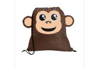 China Monkey Childrens Drawstring Backpack 190T Childrens Draw String Bag for sale