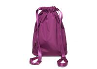 China Rose Nylon Rucksack Drawstring Silk Screen Printing Cinch Sack for sale