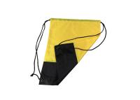 China Yellow Nylon Drawstring Backpack PEVA Personalized Cinch Bags for sale