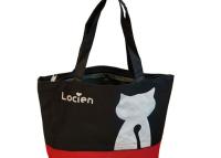 China Two Tone 12oz Canvas Tote Bags With Zipper And Inside Polyester Lining for sale