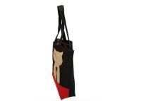 China Two Tone 12oz Canvas Tote Bags With Zipper And Inside Polyester Lining for sale