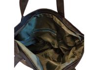 China Two Tone 12oz Canvas Tote Bags With Zipper And Inside Polyester Lining for sale