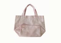 China Pink 10A Eco Shopping Plain Cotton Bags Samll Size For Kids Lunch Tote for sale