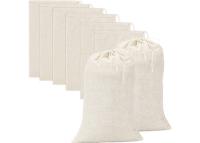 China 100% Eco Friendly Natural Cotton Drawstring Bags Various Size Custom Logo for sale