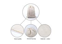 China 100% Eco Friendly Natural Cotton Drawstring Bags Various Size Custom Logo for sale