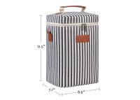 China Polyester 4 Bottle Wine Cooler Bag Thermal Reusable 4 Bottle Wine Tote for sale
