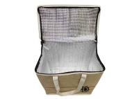 China Natural Jute Cooler Tote Bag Small Insulated Tote Bags With Cotton Twill Handles for sale