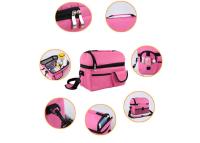 China Pink Insulated Shopping Bags 600D Oxford Fabric Logo Custom for sale