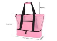 China Collapsible Cooler Tote Bags Promotional Insulated Tote Bags Top Zipper Closure for sale