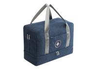 China Oxford Cooler Tote Bags Insulated Lunch Tote Dark Blue Orange for sale