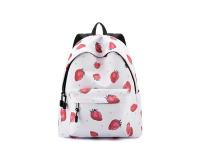 China OEM Foldable Zipper Closure Backpack White Polyester Rucksack for sale