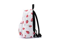 China OEM Foldable Zipper Closure Backpack White Polyester Rucksack for sale