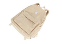 China Customized 100% Cotton Backpack Pink Beige Corduroy Back Pack for sale