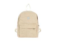 China Customized 100% Cotton Backpack Pink Beige Corduroy Back Pack for sale