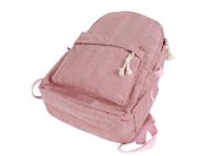 China Customized 100% Cotton Backpack Pink Beige Corduroy Back Pack for sale