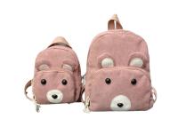 China Unisex Kid Corduroy School Backpack With Zipper Closure Adjustable Straps for sale