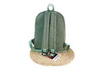 China Brown 100% Corduroy Cotton Backpack With Zipper Closure For Kids for sale