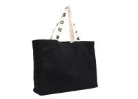 China Custom black Cotton Tote Bags Blank Custom Logo Cotton Webbing Handle for sale