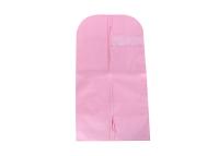China wholesale Pink Nonwoven Suit Garment Bag With Zipper Closure Dustproof And Hanger Slot for sale