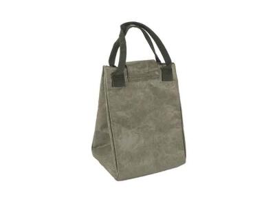 China OEM Tyvek Insulated Lunch Bag Grey Cooler Tote Bag Velcro Closure for sale
