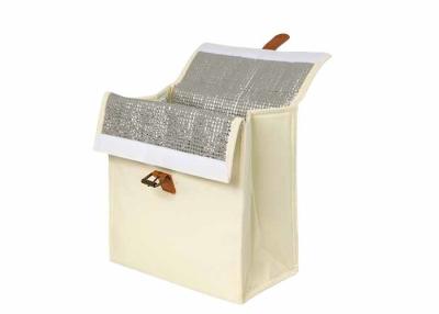 China Canvas Insulated Cooler Tote Bag 6 Hour Heat Retention Velcro Closure for Freshness for sale