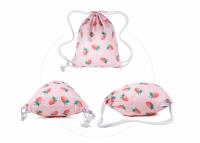 China customized Pink digital full Printed Drawstring Backpack With Adjustable Straps for sale
