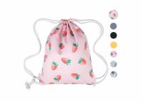 China customized Pink digital full Printed Drawstring Backpack With Adjustable Straps for sale